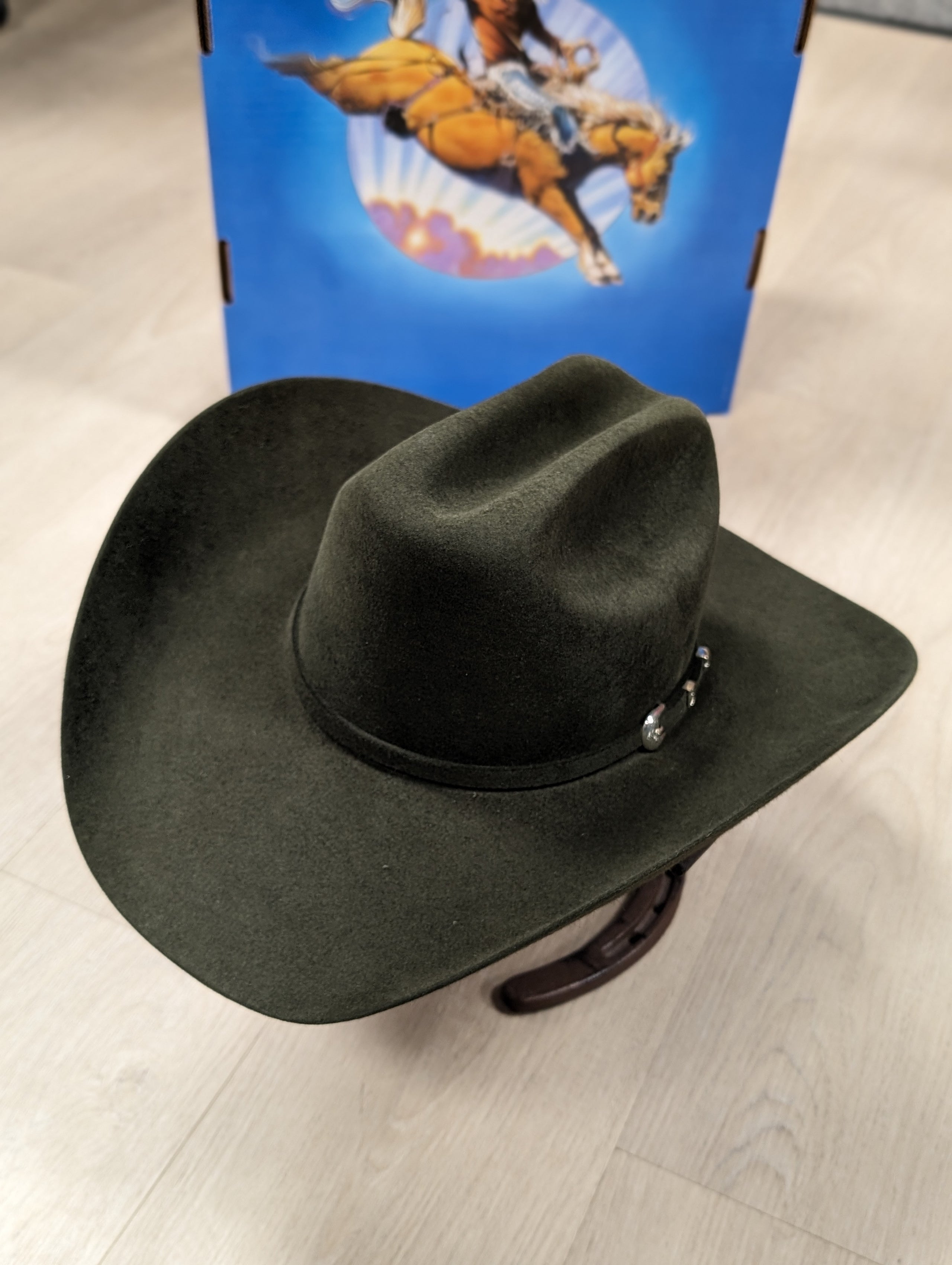 Resistol Midnight Sage 6X Cattleman Crown Felt Cowboy Hat | Las Palmas ...